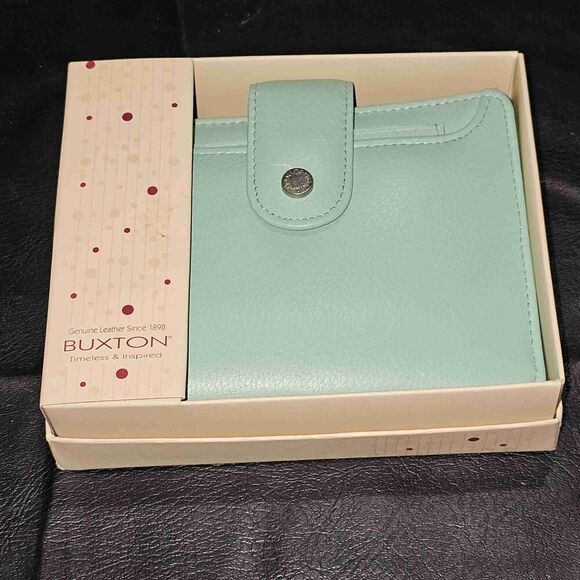 Buxton | Bags | Nib Vintage Buxton Pastel Green Womens Wallet 5x4 New ...